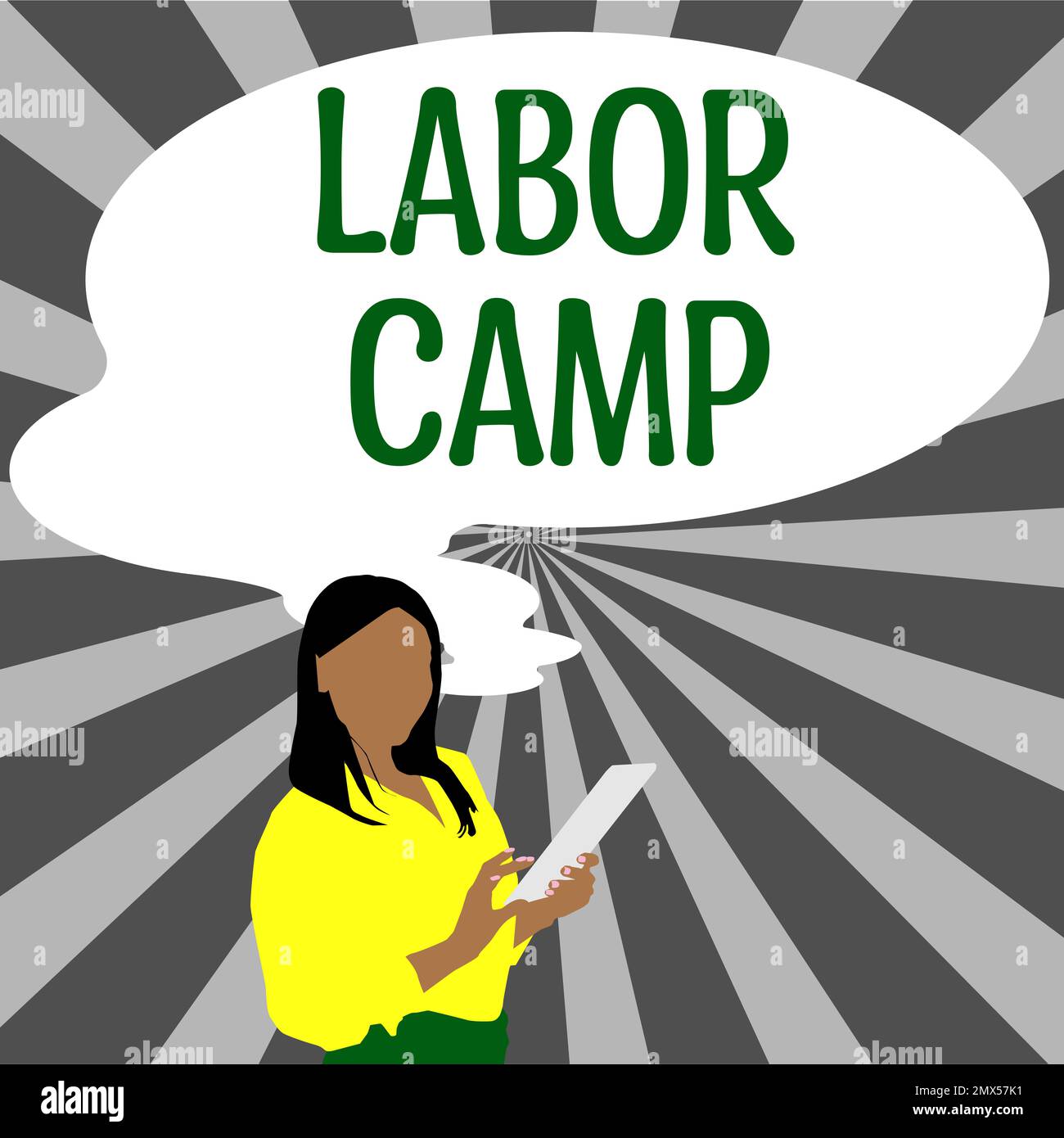 Hand writing sign Labor Camp. Business overview a penal colony where ... Hand writing sign Labor Camp. Business overview a penal colony where ...