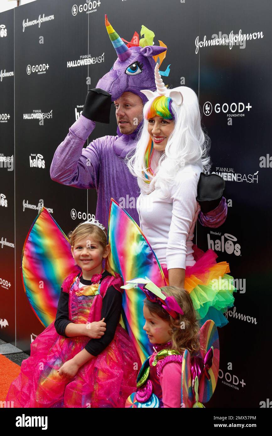 Ian Ziering, from left, Erin Kristine Ludwig, and family attend the ...