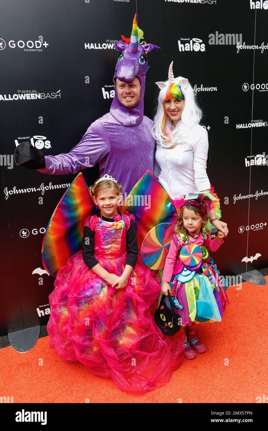 Ian Ziering, from left, Erin Kristine Ludwig, and family attend the ...