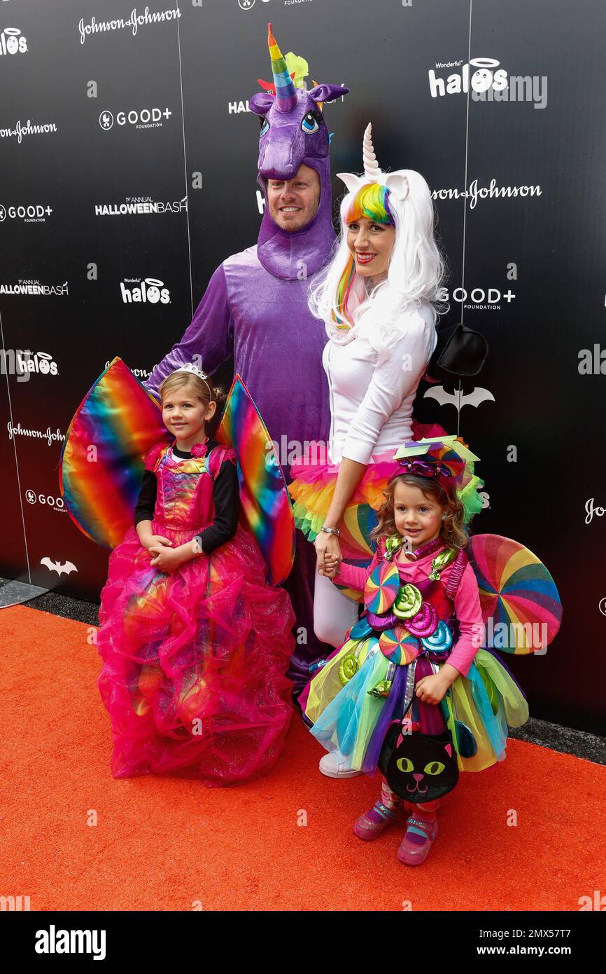 Ian Ziering, from left, Erin Kristine Ludwig, and family attend the ...