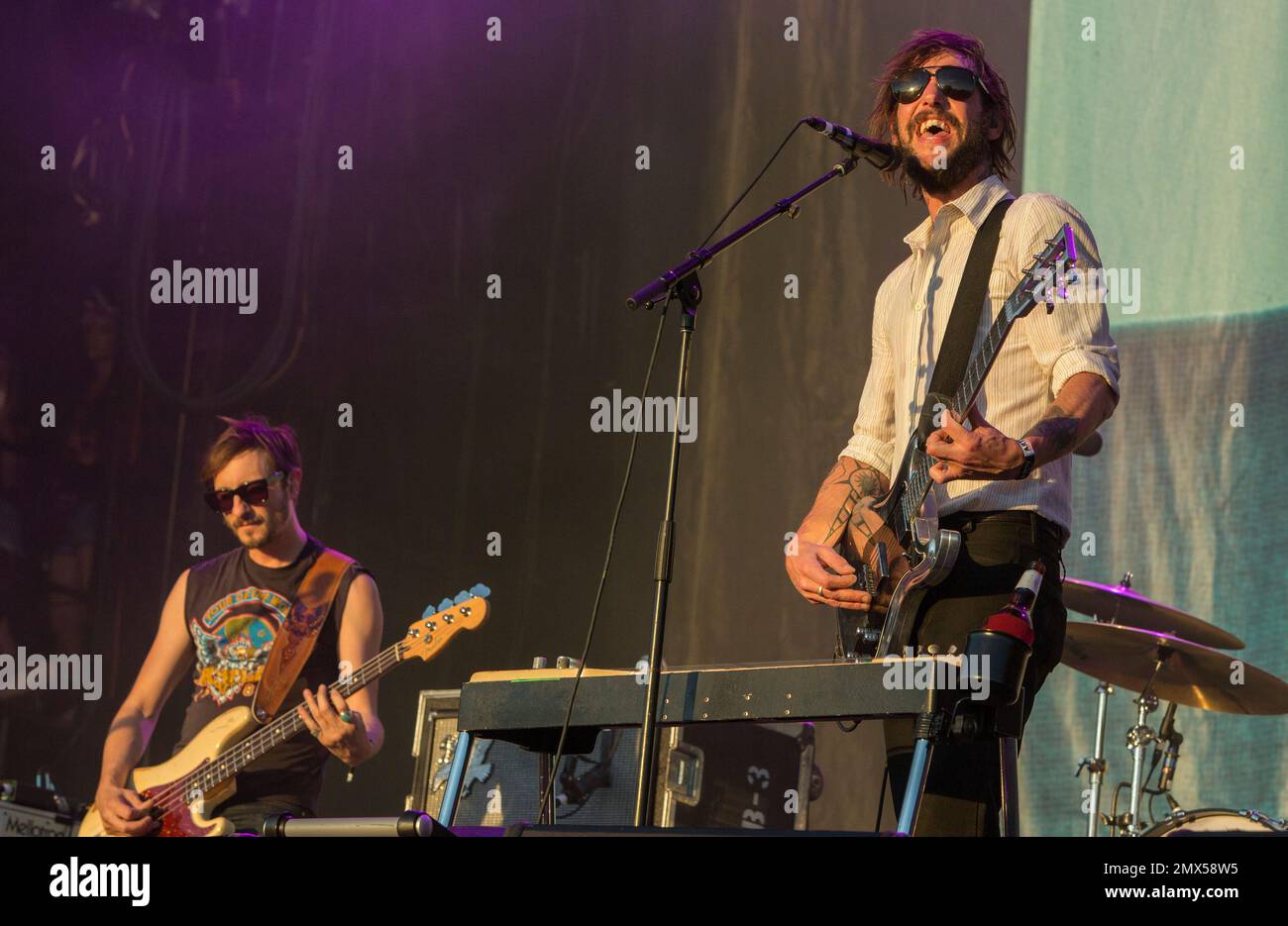 Bill Reynolds and Ben Bridwell of Band of Horses perform at the Voodoo ...