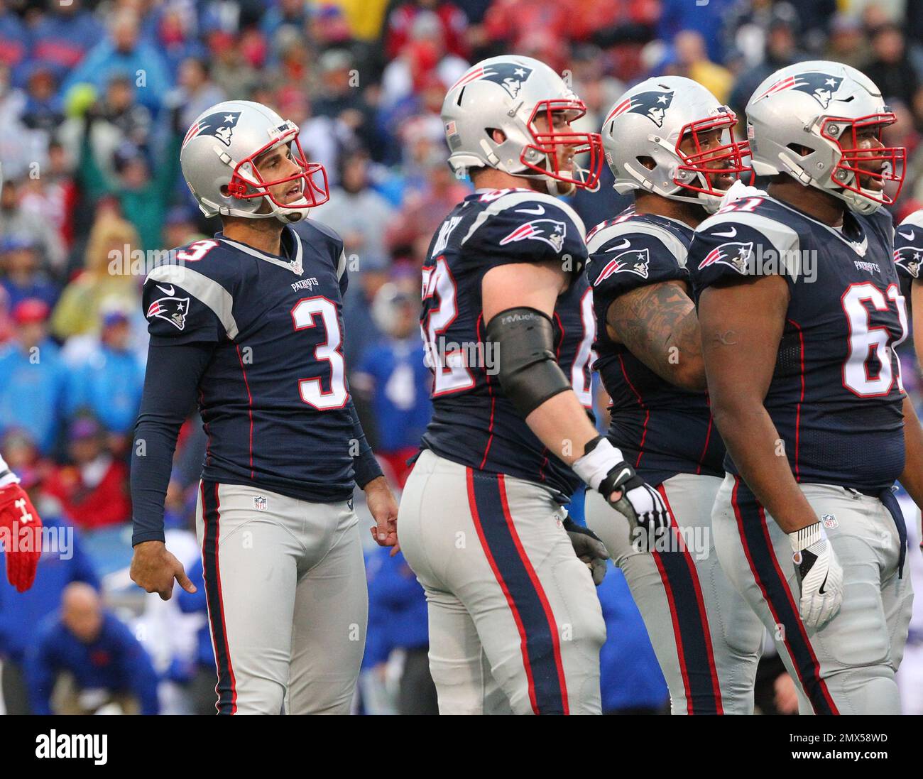 New England Patriots kicker Stephen Gostkowski (3) watches his 51 yard ...