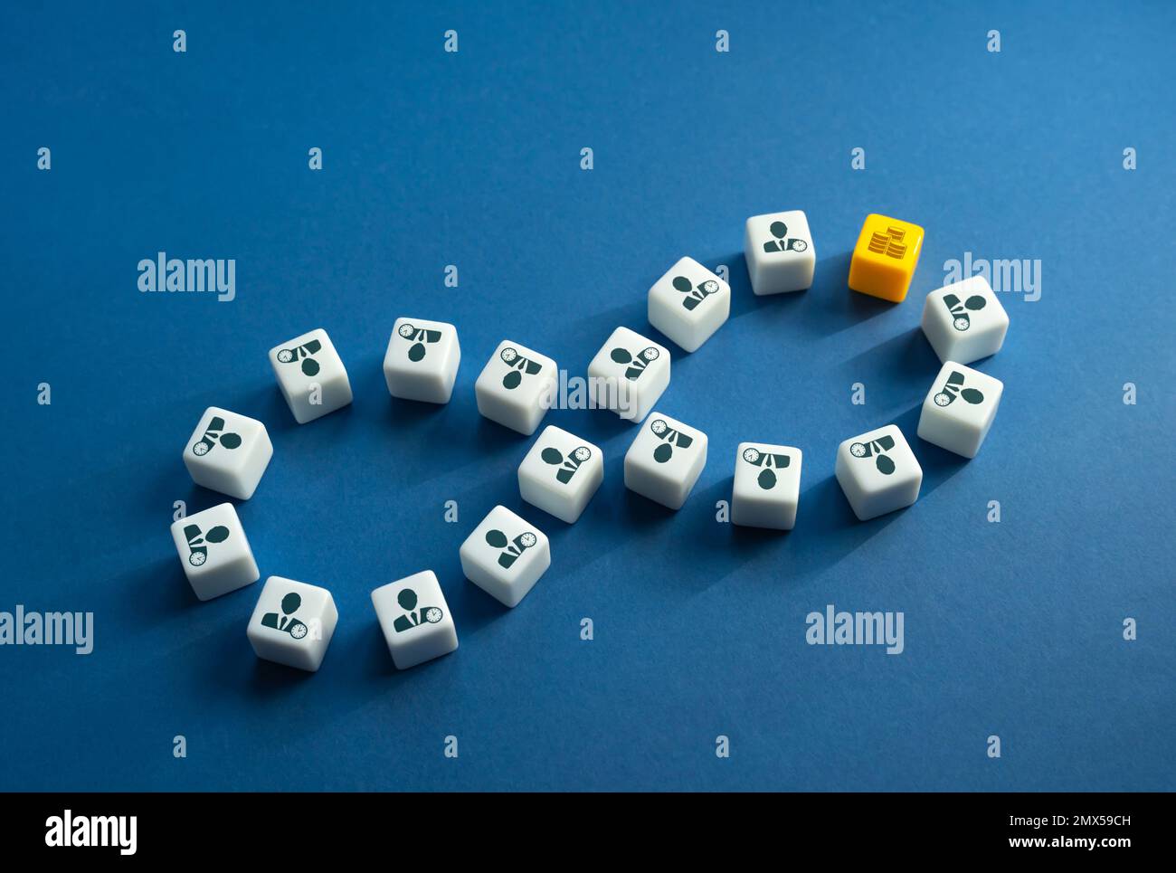 Endless work cycle and pay day. Work hours and wages. The vicious ...