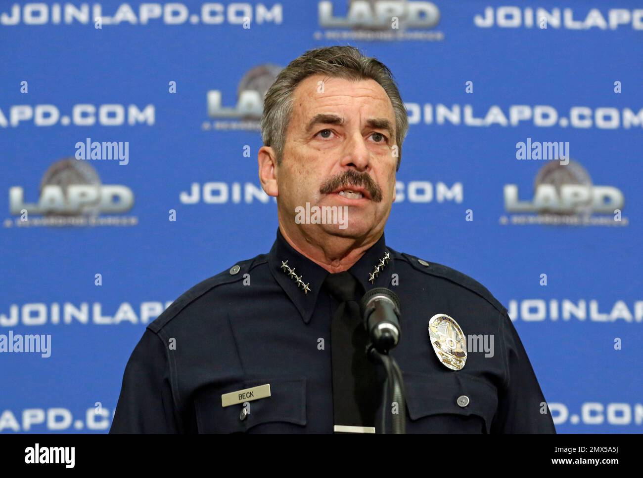 FILE - In this Feb. 4, 2014 file photo, Los Angeles Police Chief ...