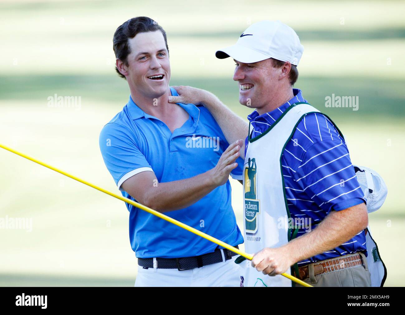 Cody Gribble, left, and his caddie and former University of Texas golf ...