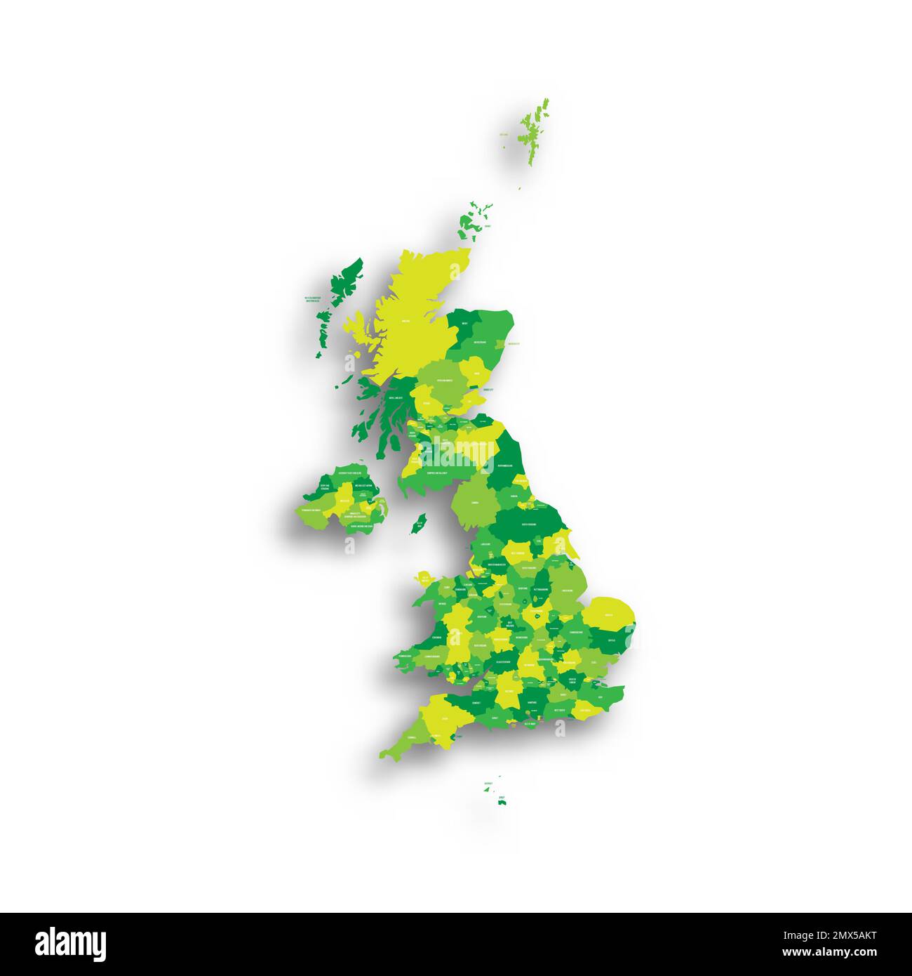 UK political map of administrative divisions Stock Vector Image & Art ...