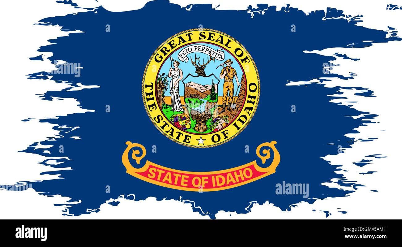 Idaho US flag grunge brush color image, vector Stock Vector Image & Art ...