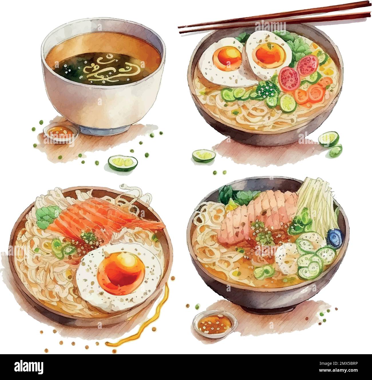 Ramen bowl noodles vector Stock Vector Image & Art - Alamy