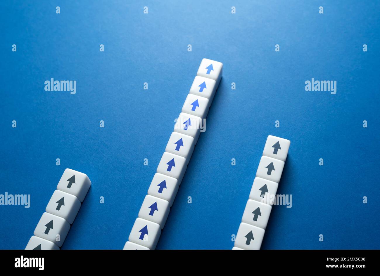 Arrows and competition. The concept of rivalry and speed. Competition ...