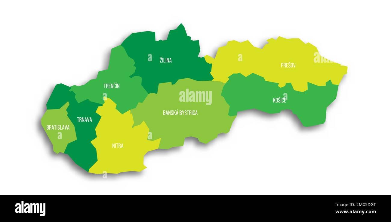 Slovakia political map of administrative divisions Stock Vector Image ...