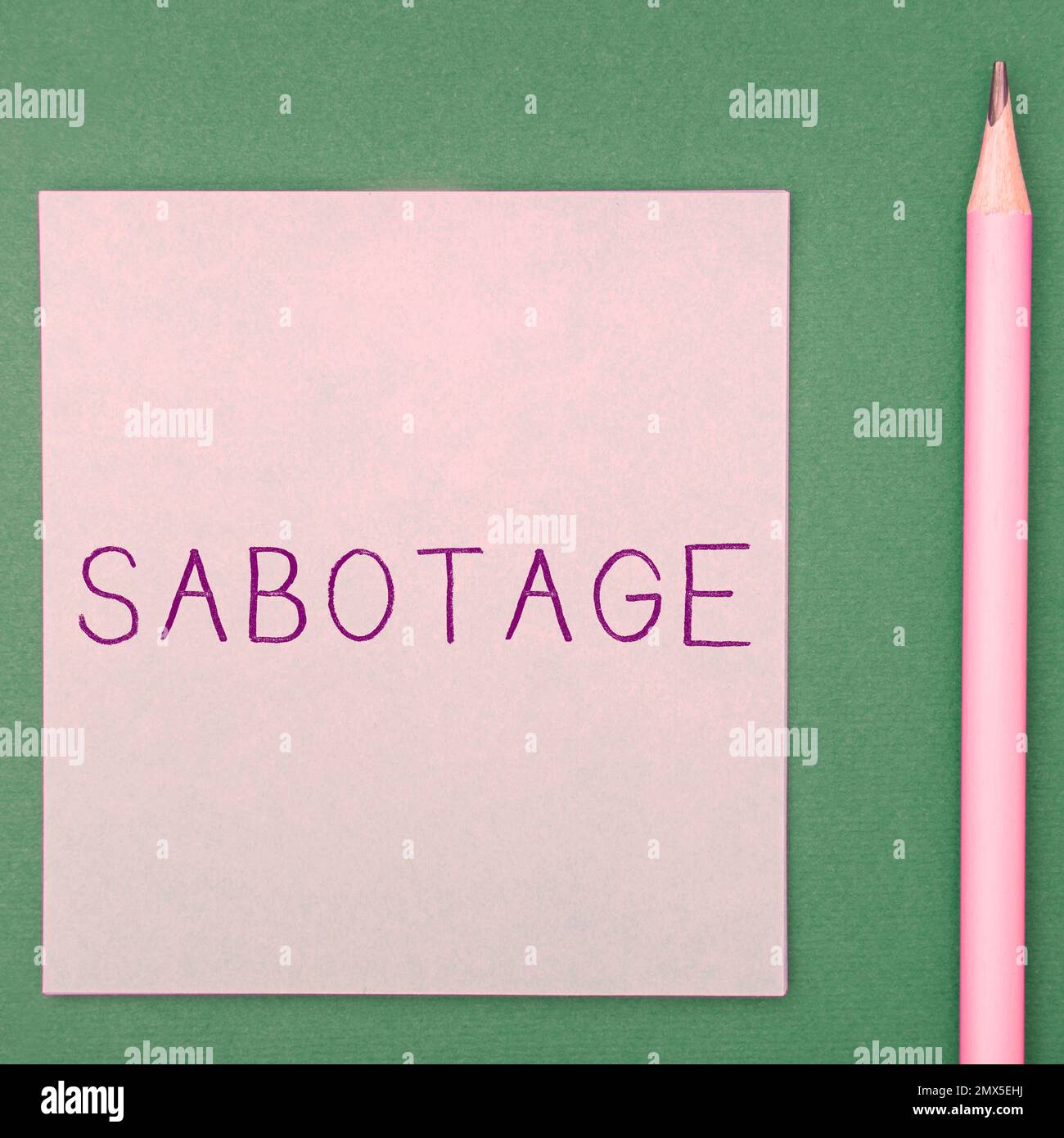 Sign displaying Sabotage. Business approach destruction of an employer ...