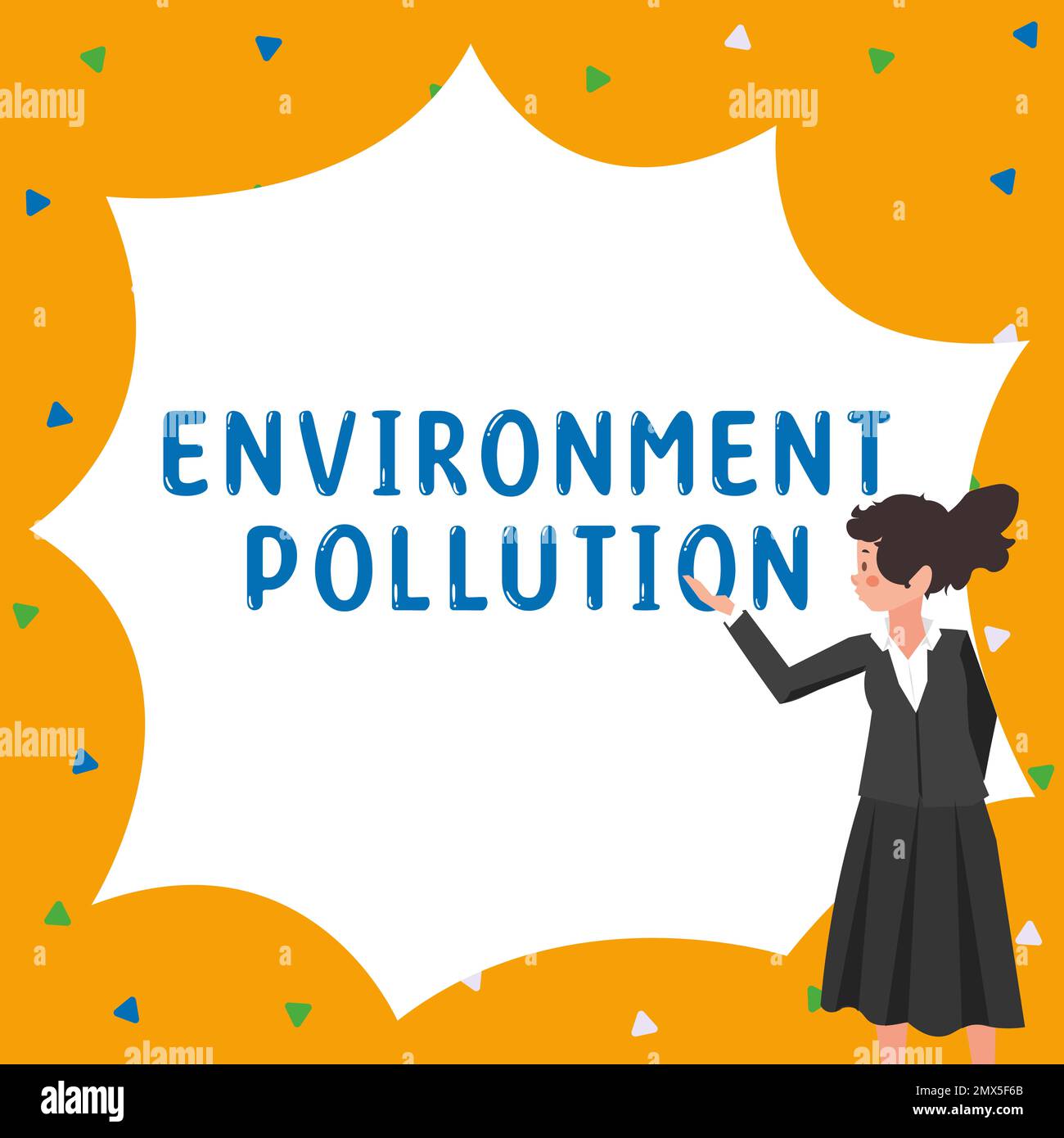 Text caption presenting Environment Pollution. Internet Concept ...