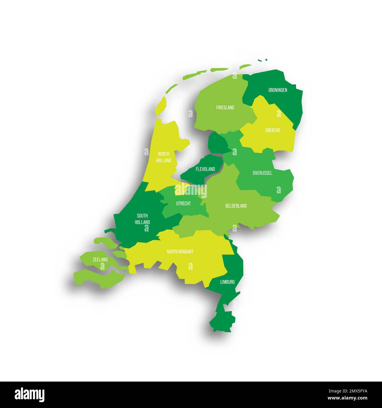 Netherlands political map of administrative divisions Stock Vector ...
