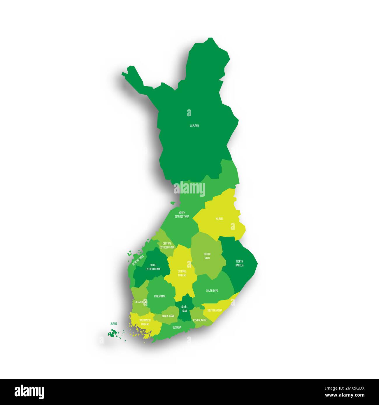 Finland political map of administrative divisions Stock Vector Image ...