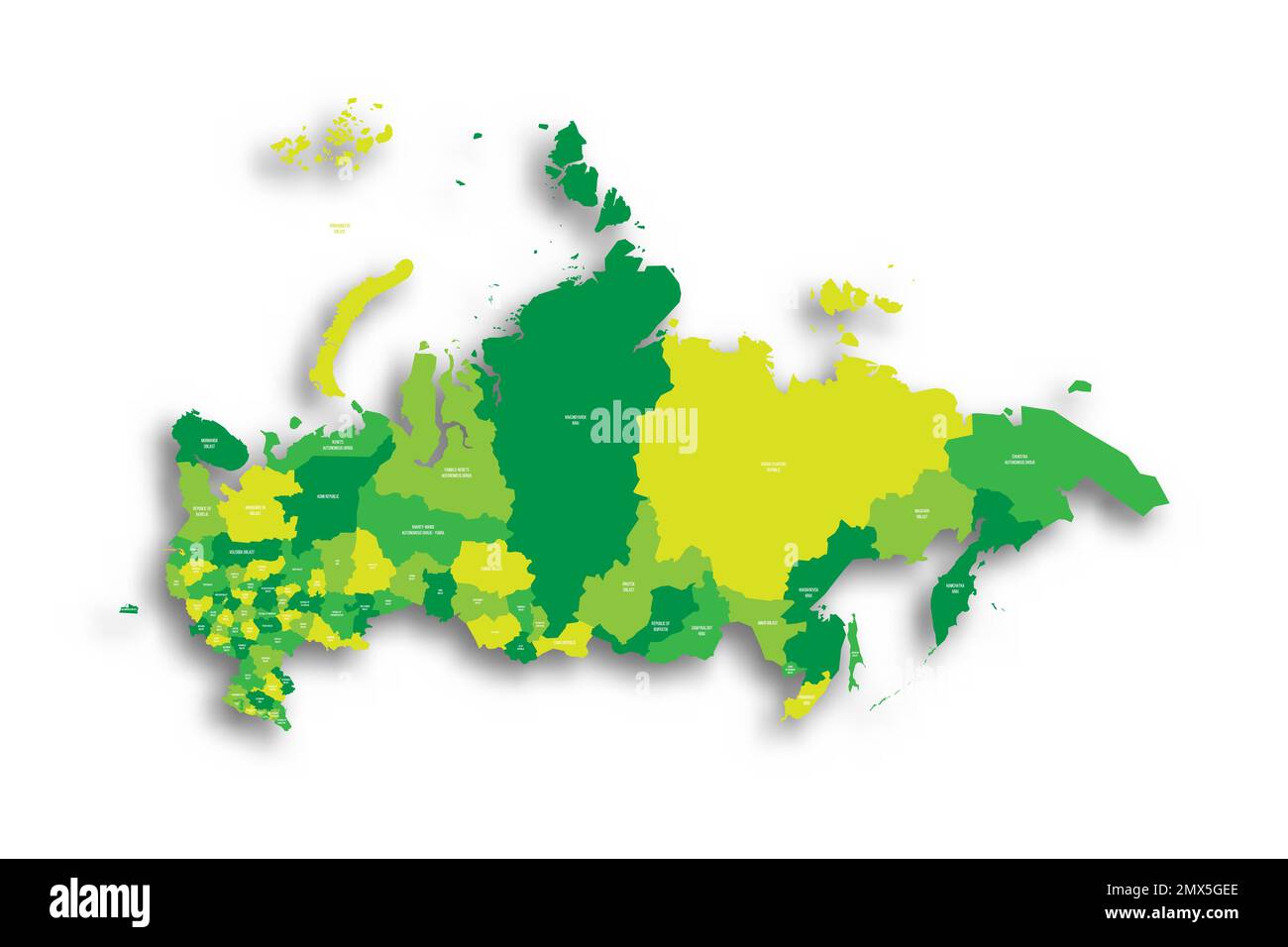 Russia political map of administrative divisions Stock Vector Image ...