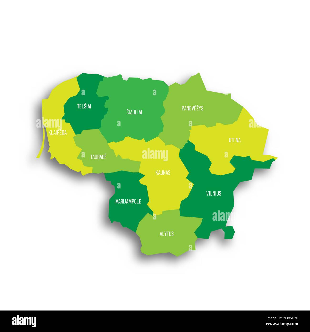 Lithuania political map of administrative divisions Stock Vector Image ...