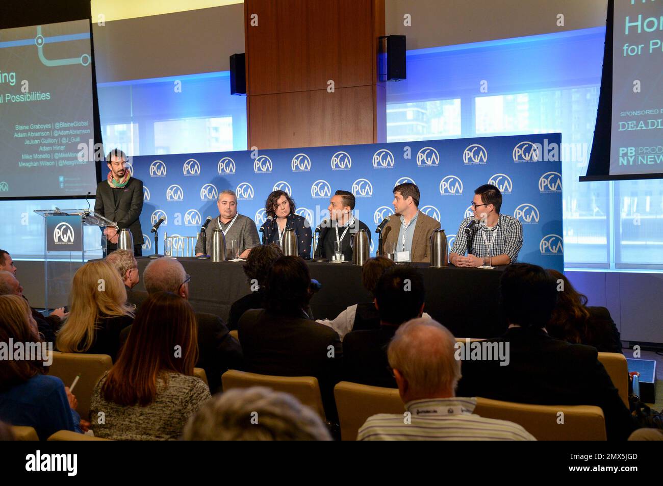 Blaine Graboyes (left), Mike Monello, Meaghan Wilson, JeJuan Guillory ...
