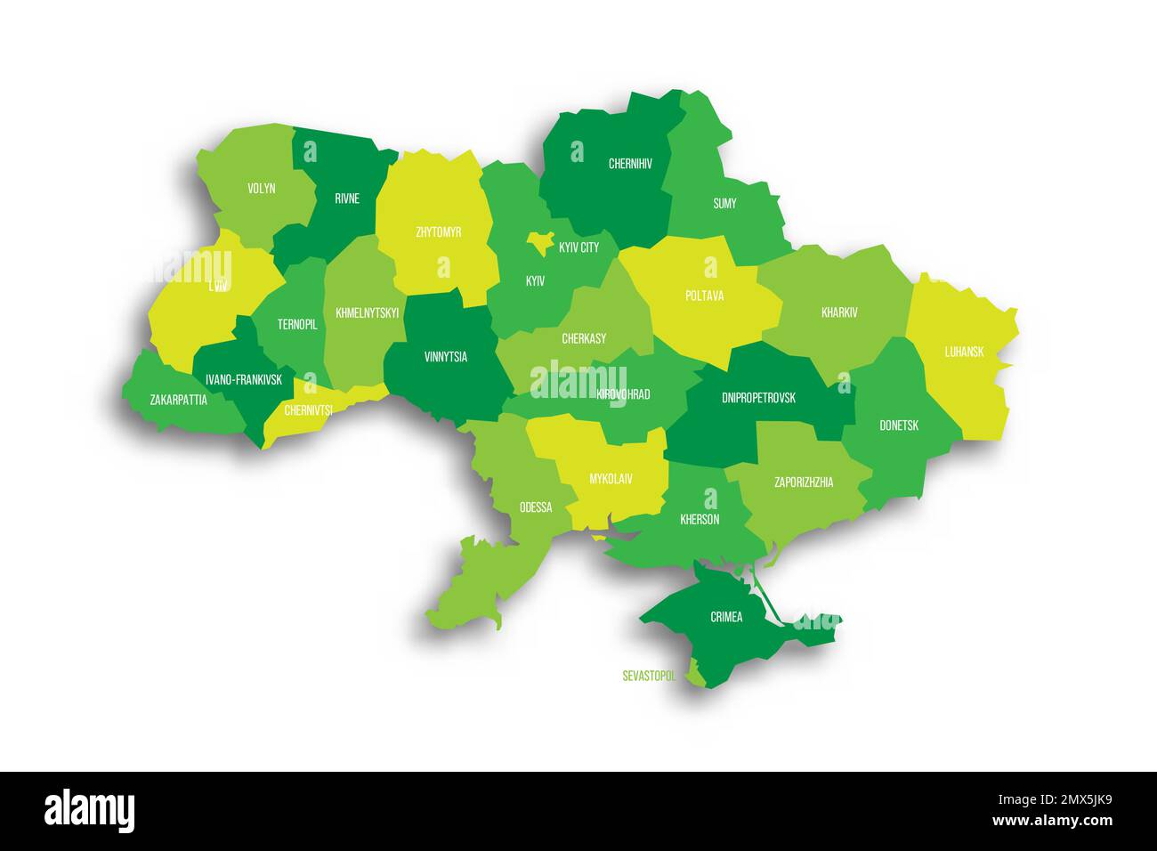 Ukraine political map of administrative divisions Stock Vector Image ...