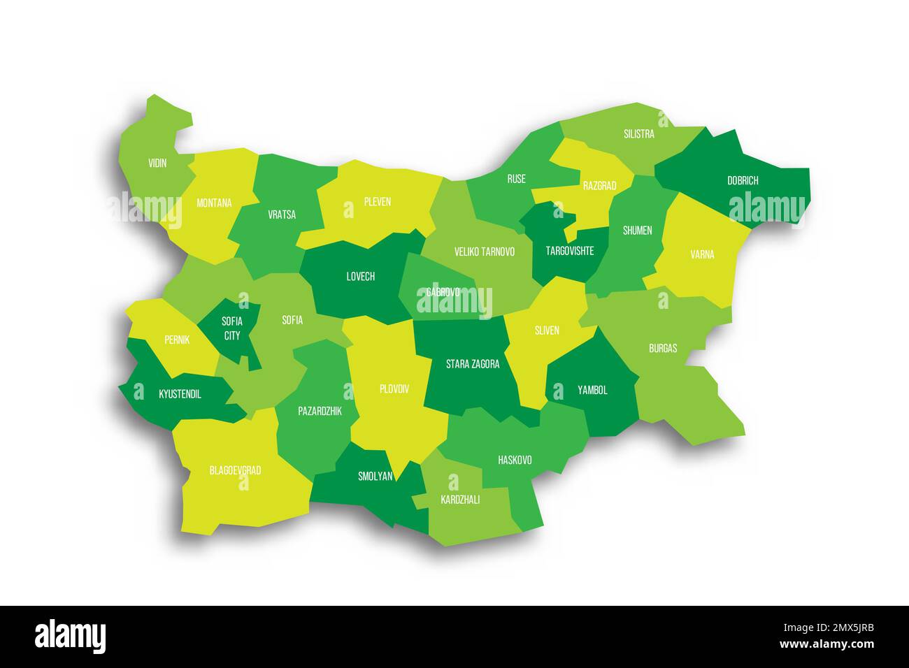 Bulgaria political map of administrative divisions Stock Vector Image ...