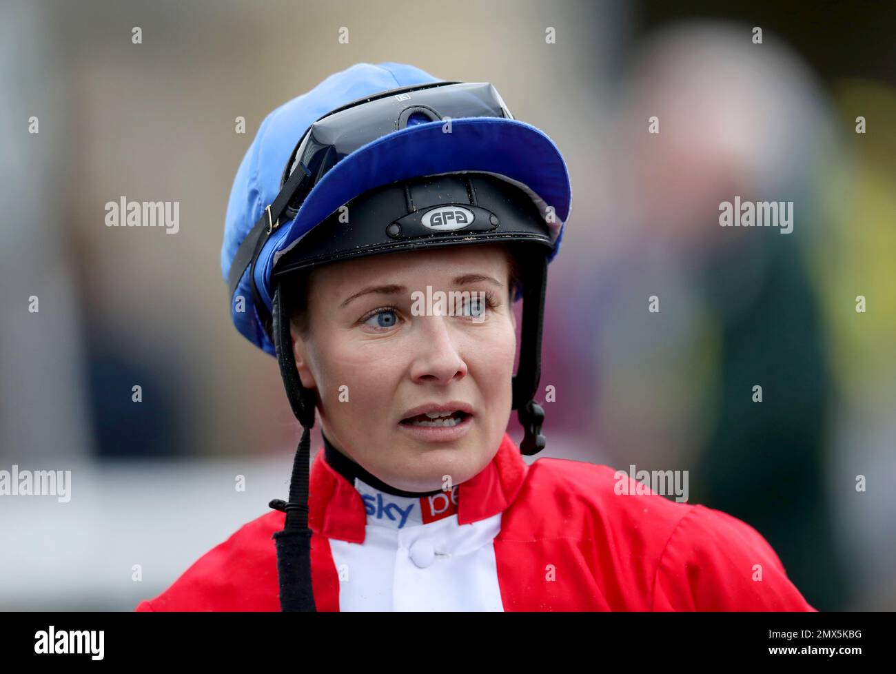 Jockey Joanna Mason after finishing second in the Huge Daily Boosts ...