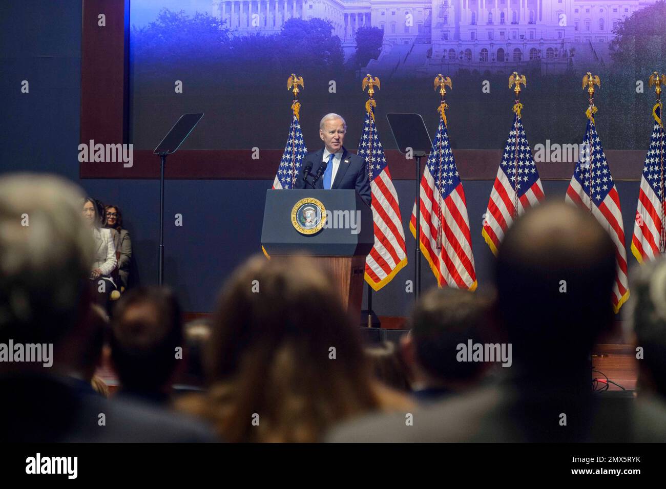 President Joe Biden speaks of unity and bipartisanship during the 70th ...