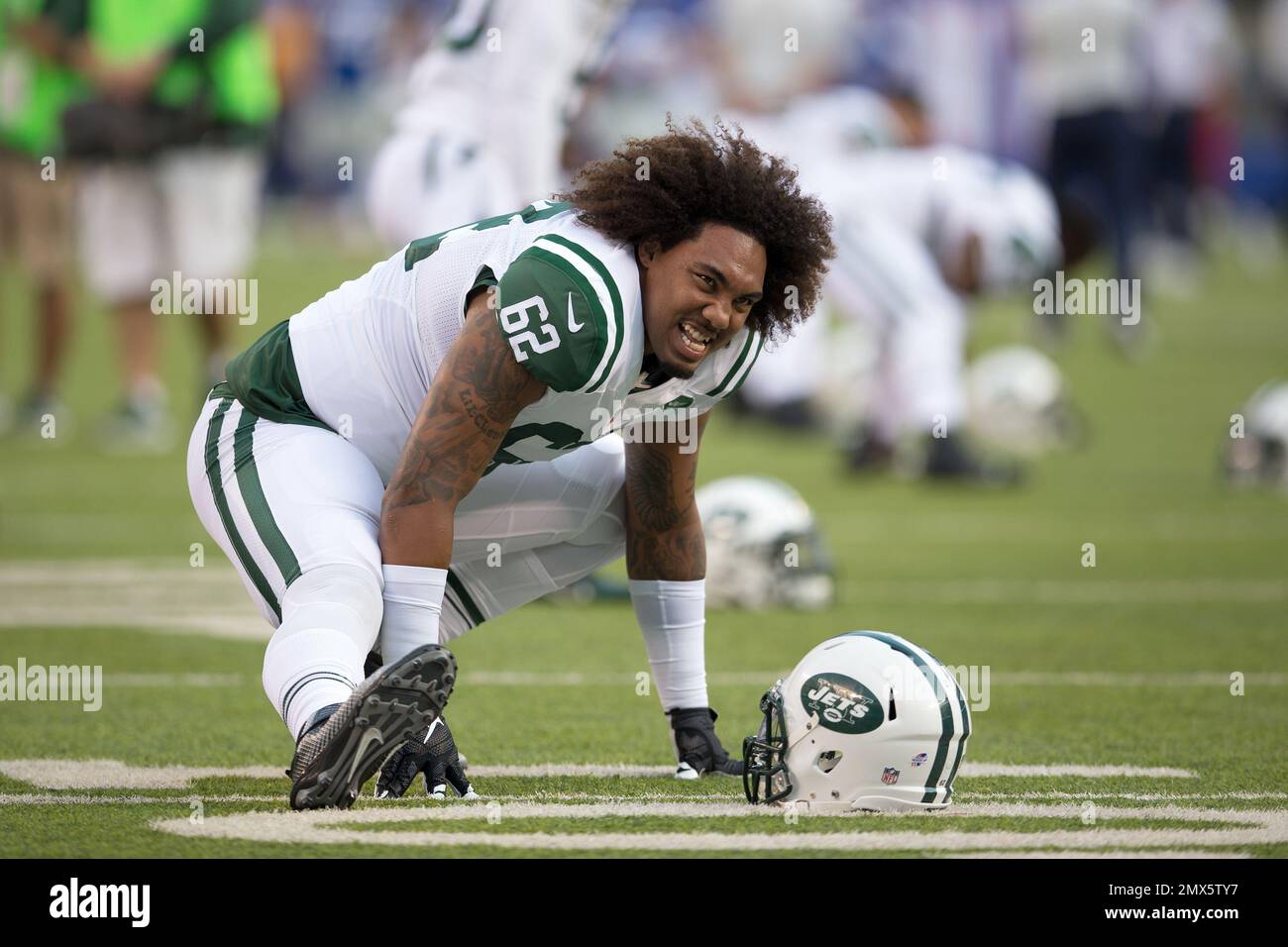 New York Jets defensive end Leonard Williams (62) is shown before the ...