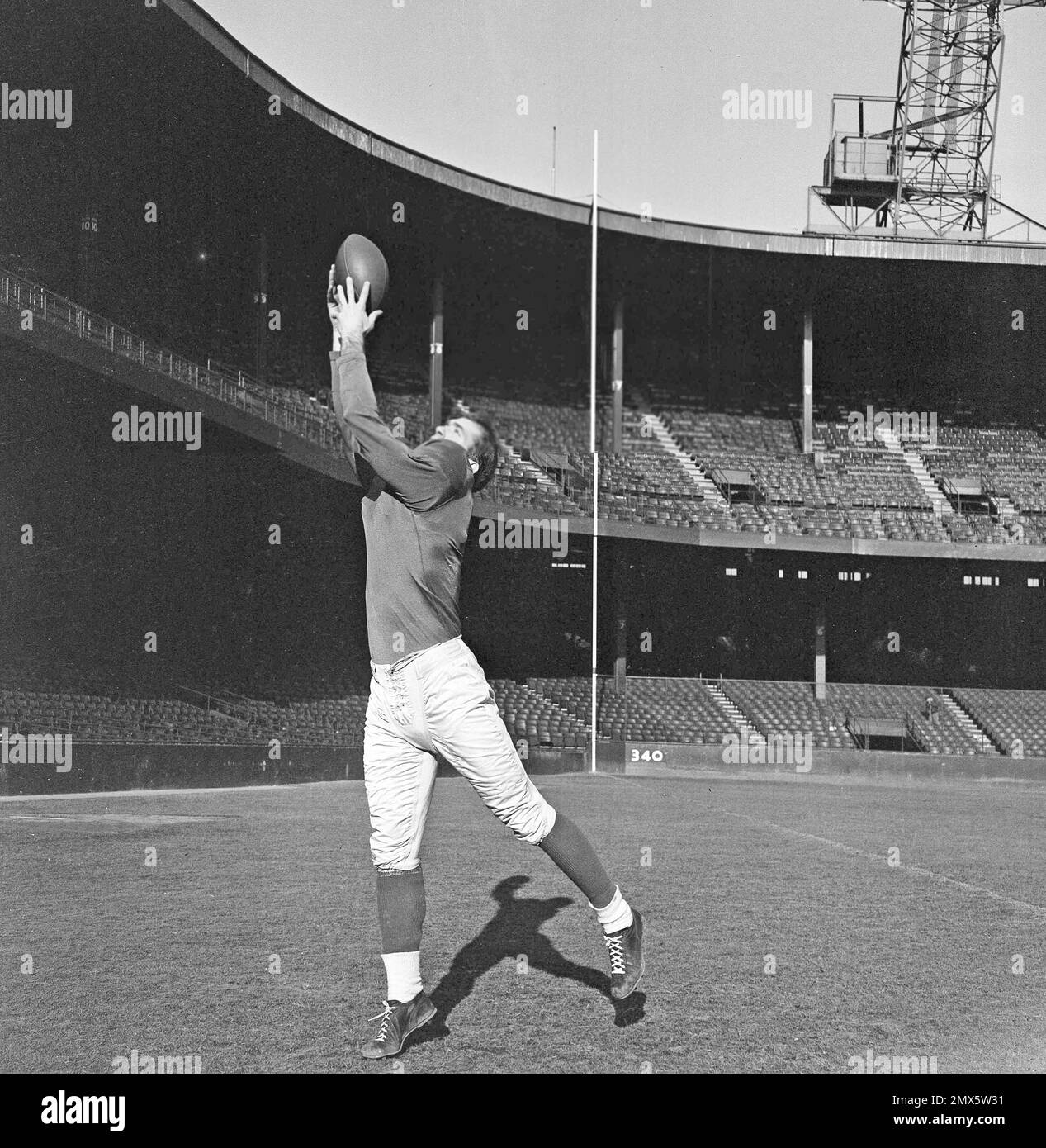 End Cloyce Box of the Detroit Lions is pictured in posed action, Dec ...
