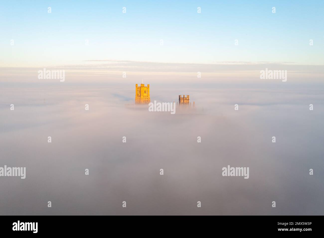 Picture dated January 24th shows Ely Cathedral in Cambridgeshire,known ...