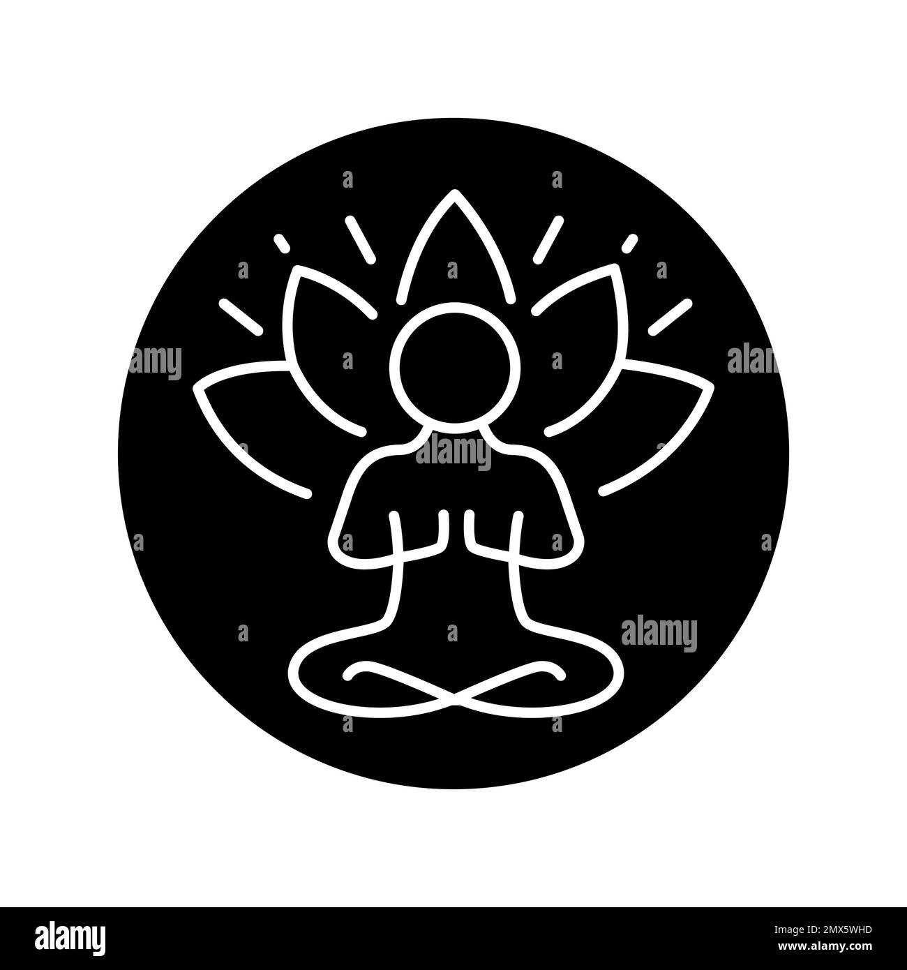 Mental health icon linear Black and White Stock Photos & Images - Alamy