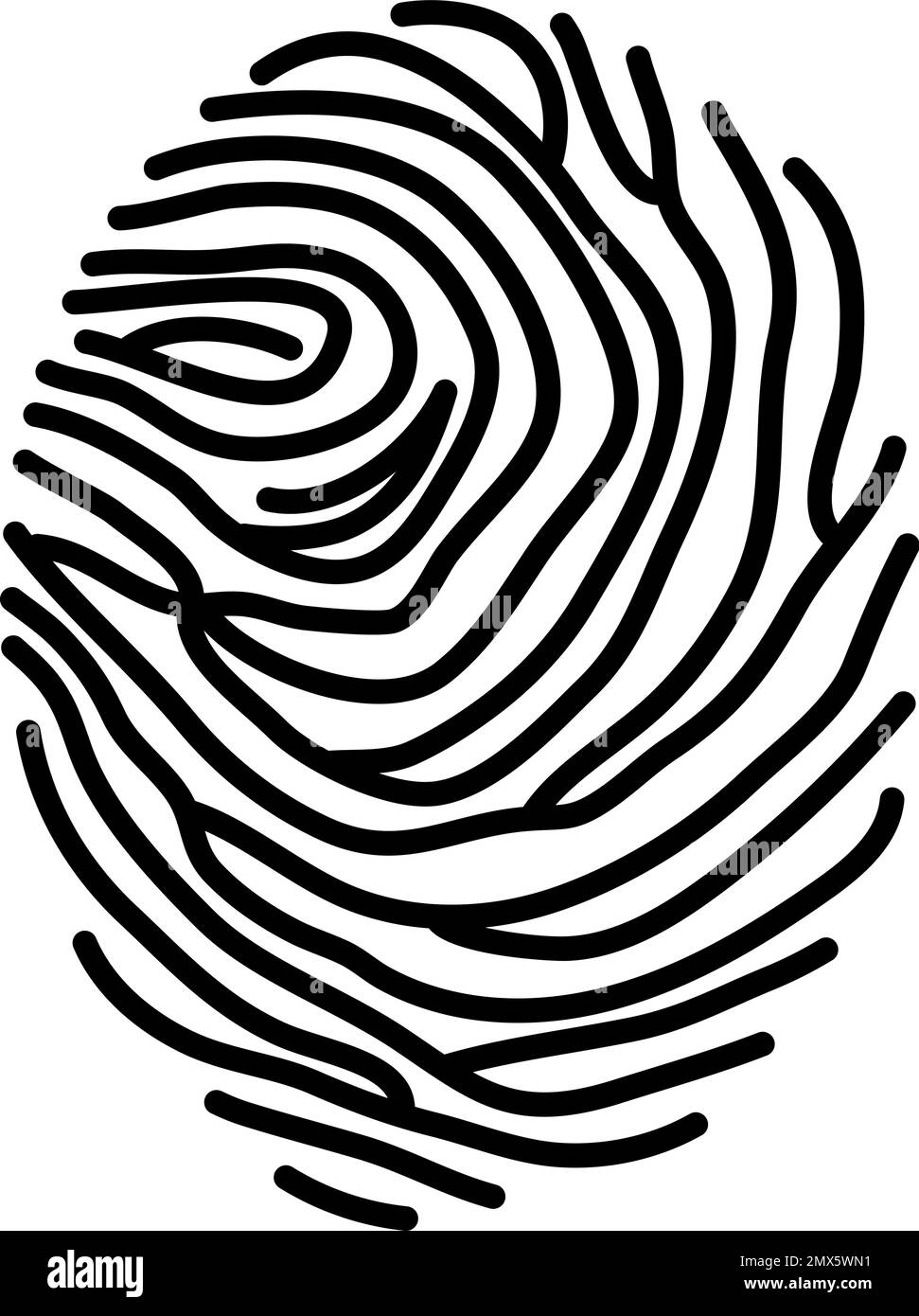Human fingerprint icon. Black identity symbol. Privacy sign Stock ...