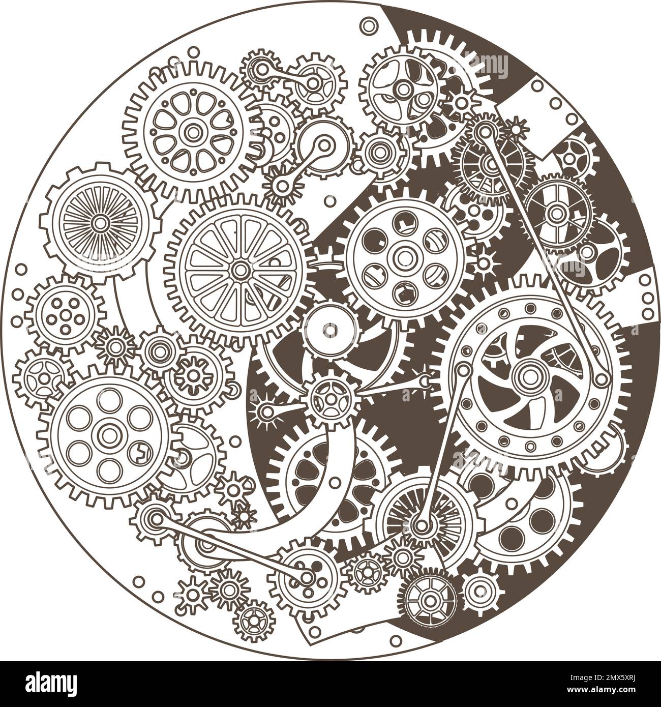 Victorian clockwork Stock Vector Images - Alamy