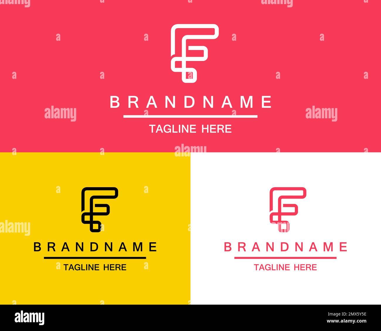 creative simple initial letters F logo monogram style Stock Vector ...