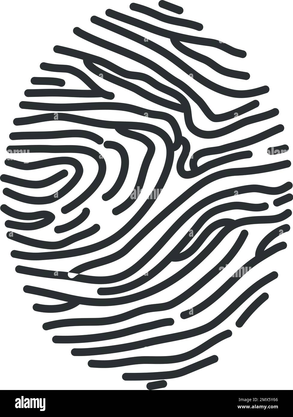 Thumb print icon. Black line fingerprint symbol Stock Vector Image ...