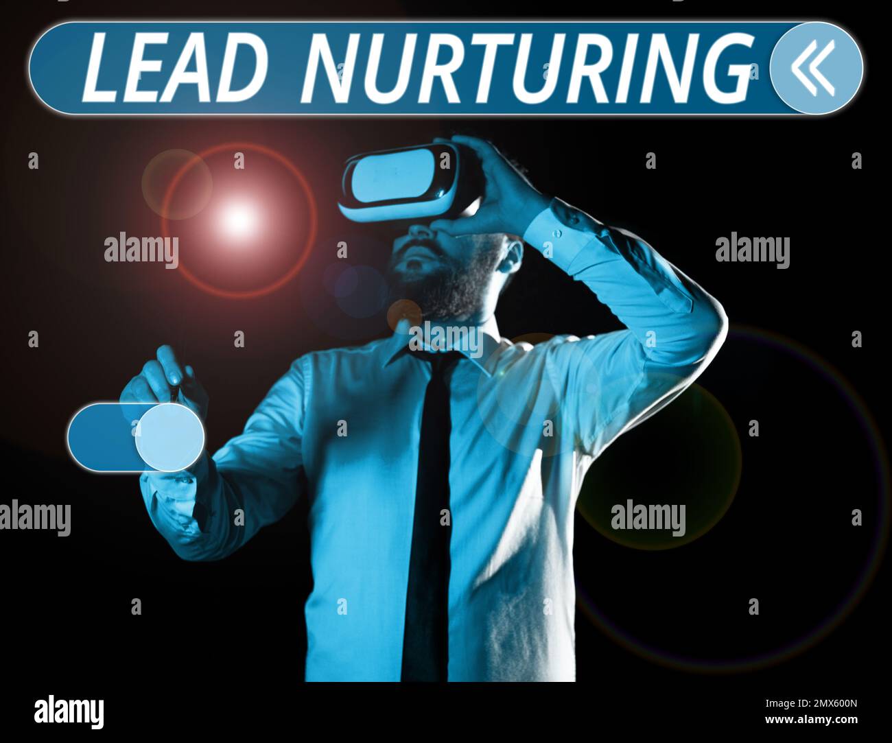 Sign displaying Lead Nurturing. Business approach method of building a ...