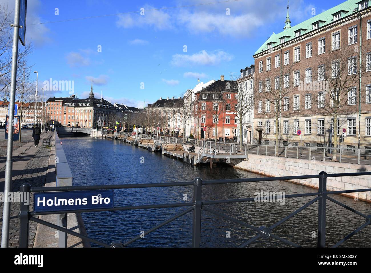 Copenhagen/Denmark/01 February 2023/Copenhagen canal view from Holmens ...