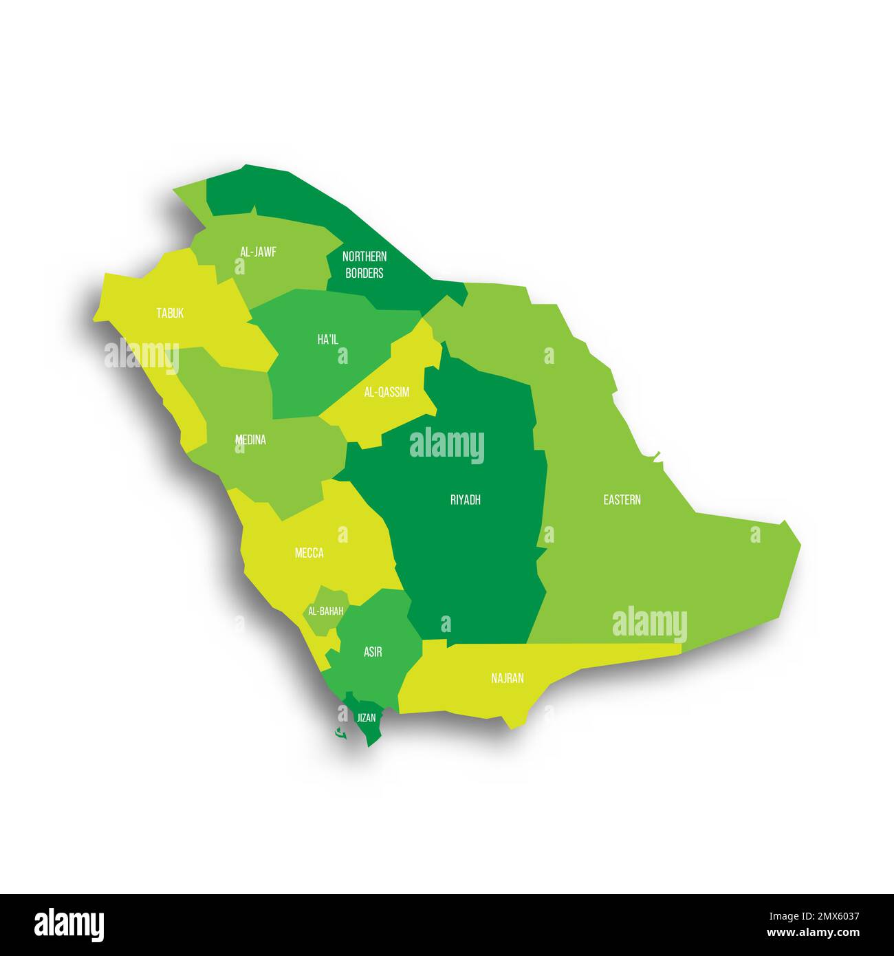 Saudi Arabia political map of administrative divisions Stock Vector ...