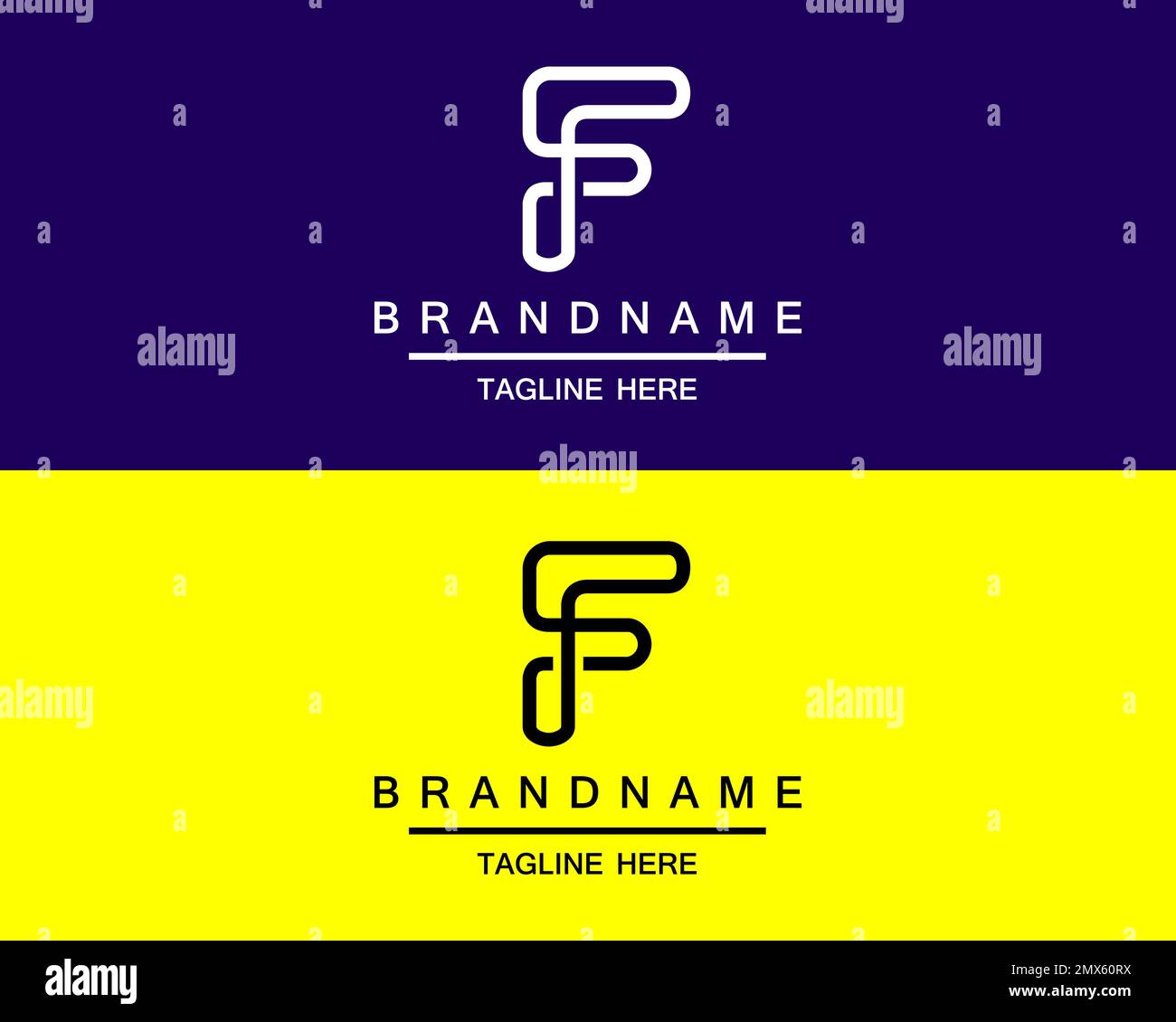 Initial F modern monogram and elegant logo design. Professional Letters ...