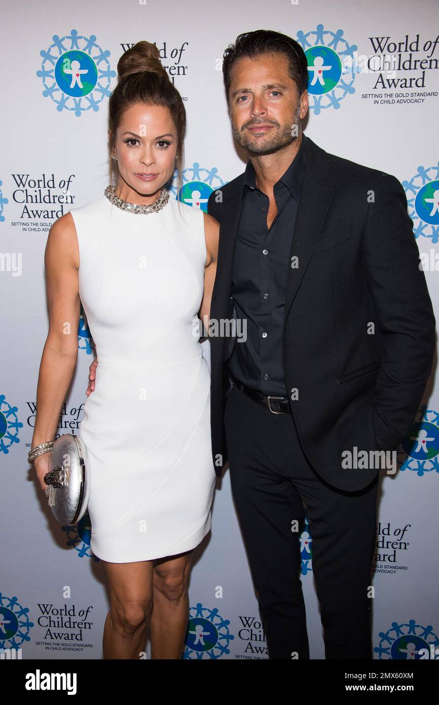 Brooke Burke-Charvet and David Charvet attend the World of Children ...