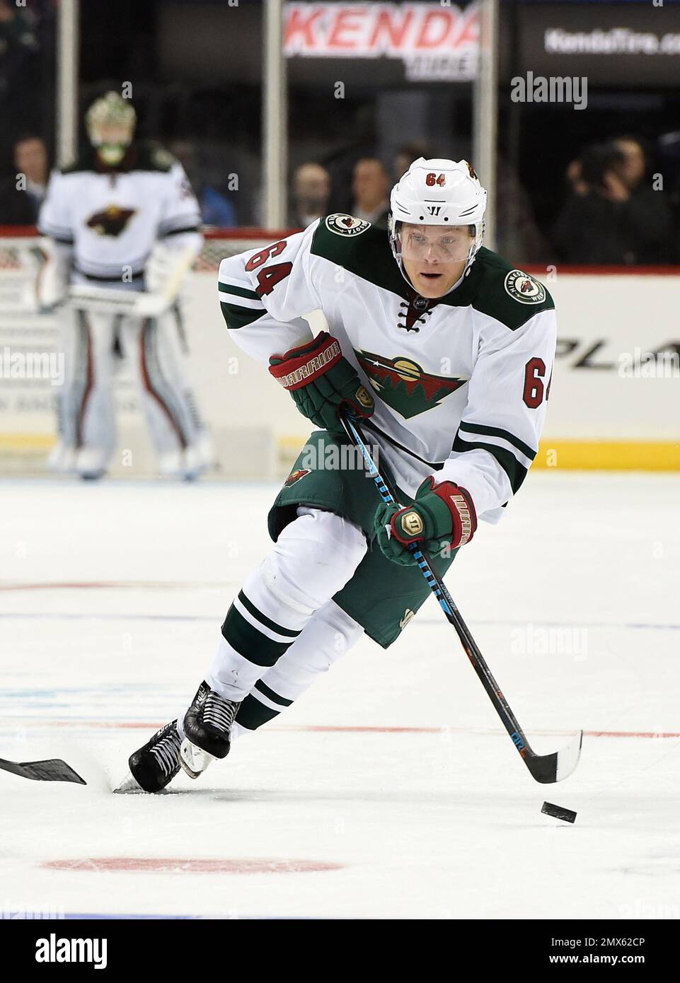Minnesota Wild center Mikael Granlund (64) drives the puck down ice ...
