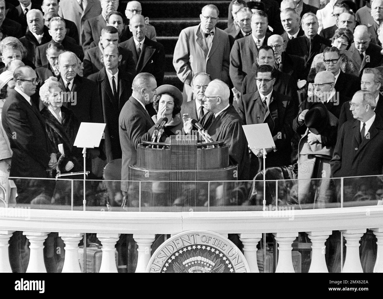 Lyndon B. Johnson takes the oath of office as the nation's 36th ...
