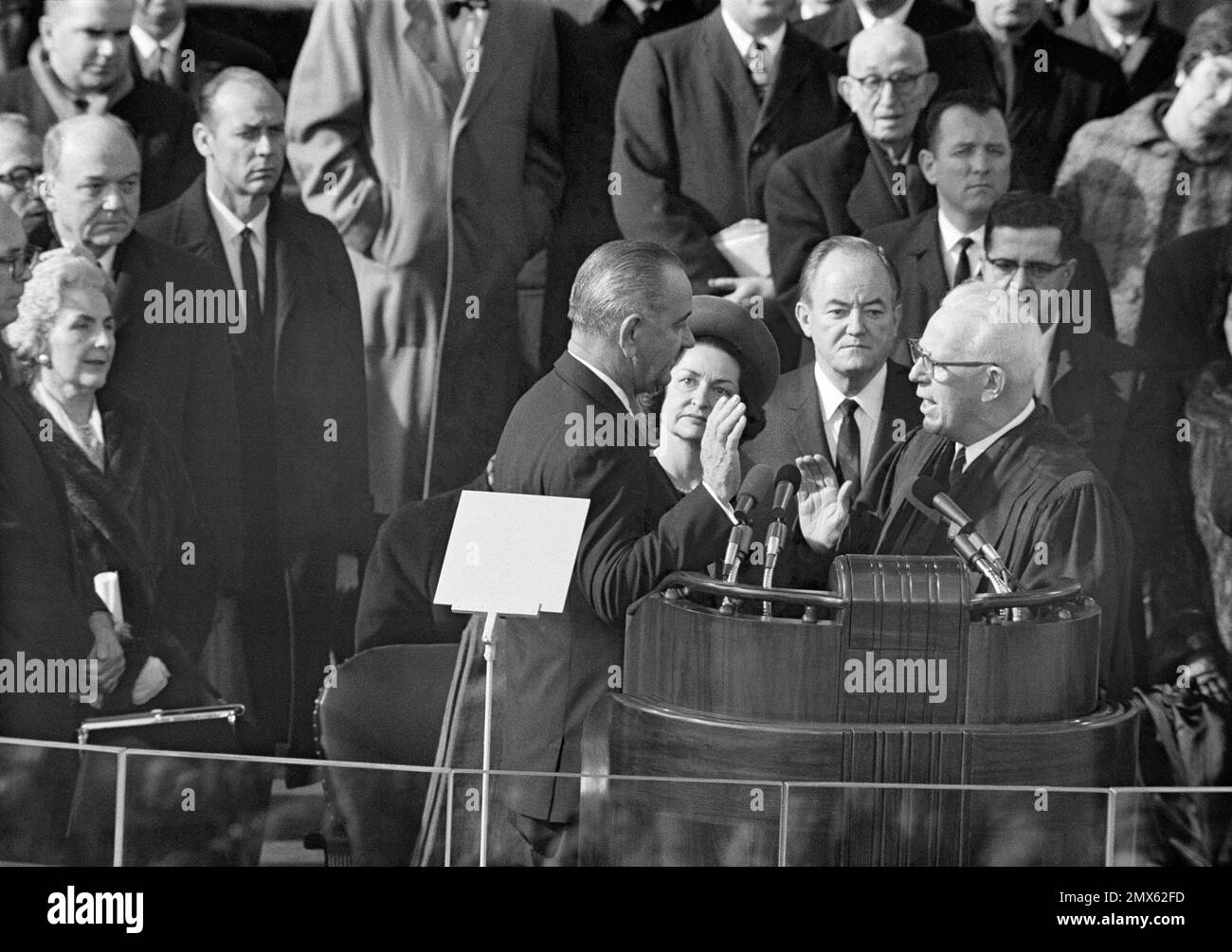 Lyndon B. Johnson takes the oath of office as the nation's 36th ...