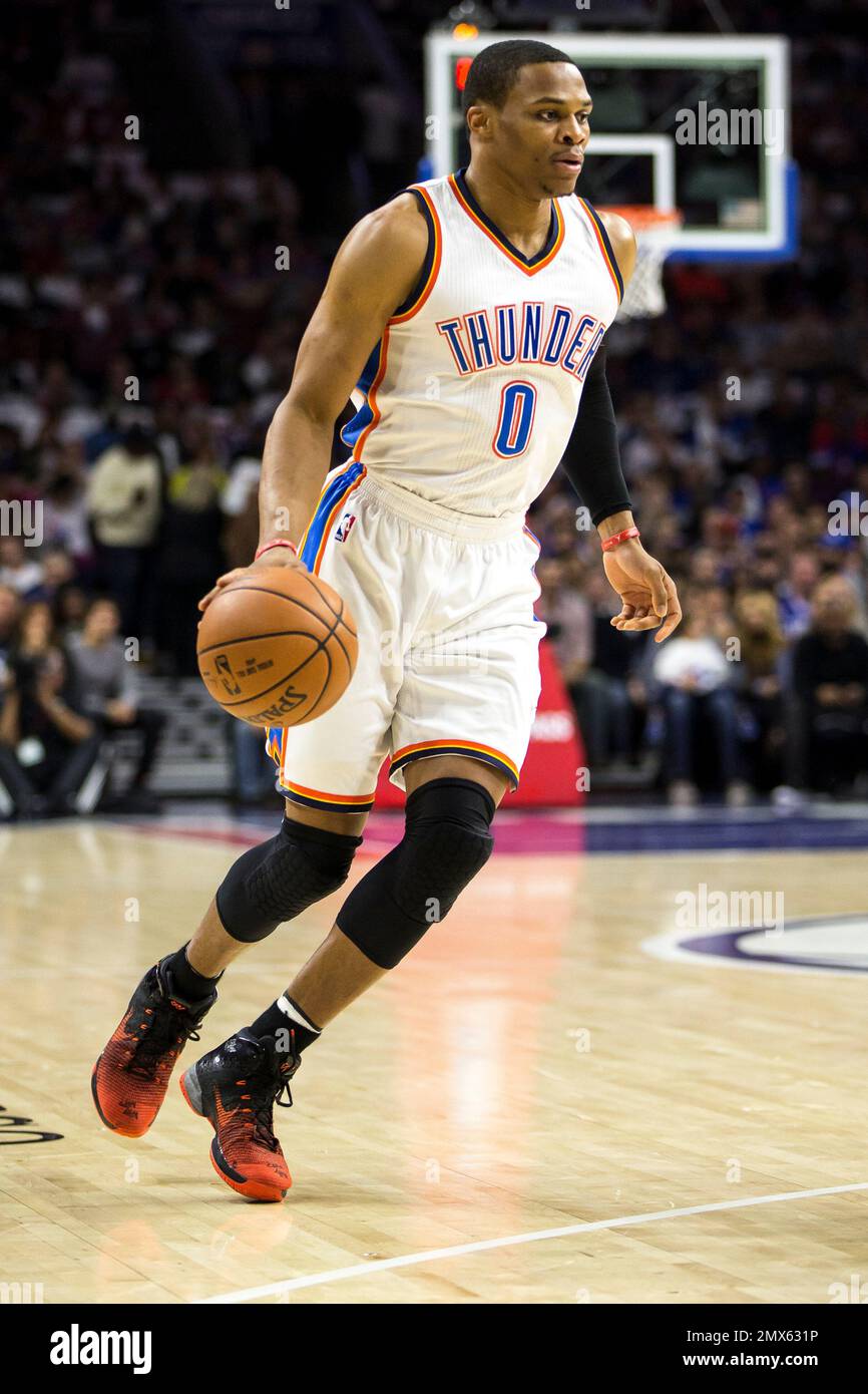 Oklahoma City Thunder's Russell Westbrook in action during the first ...