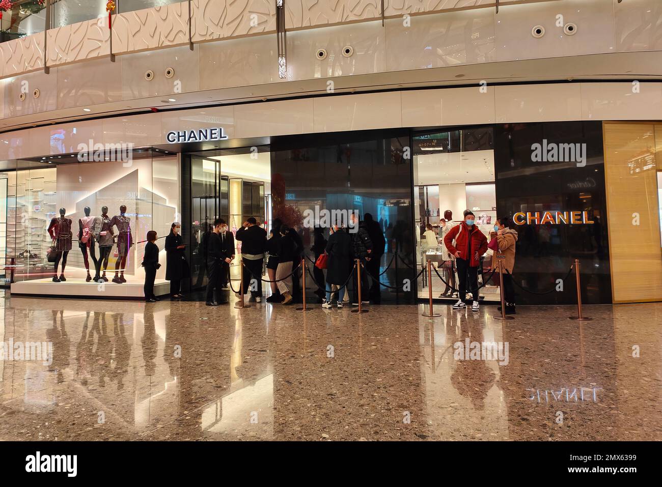 SHANGHAI, CHINA - FEBRUARY 2, 2023 - Customers shop at a CHANEL luxury ...
