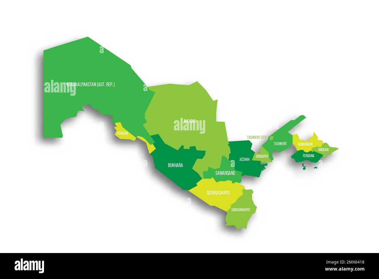 Uzbekistan political map of administrative divisions Stock Vector Image ...