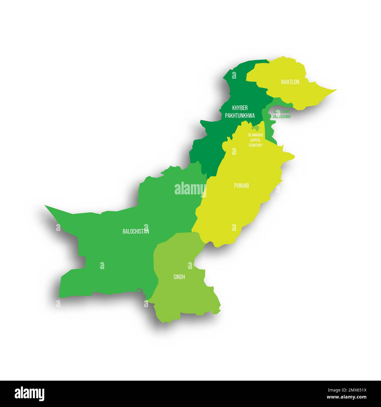 Pakistan political map of administrative divisions Stock Vector Image & Art - Alamy