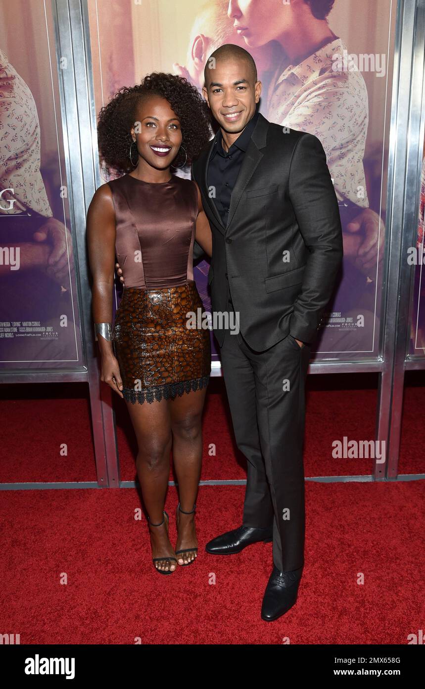 Actor Alano Miller and wife Dewanda Wise attend the premiere of "Loving ...