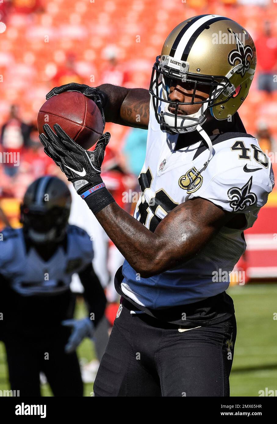 New Orleans Saints cornerback Ken Crawley (46) practices before their ...