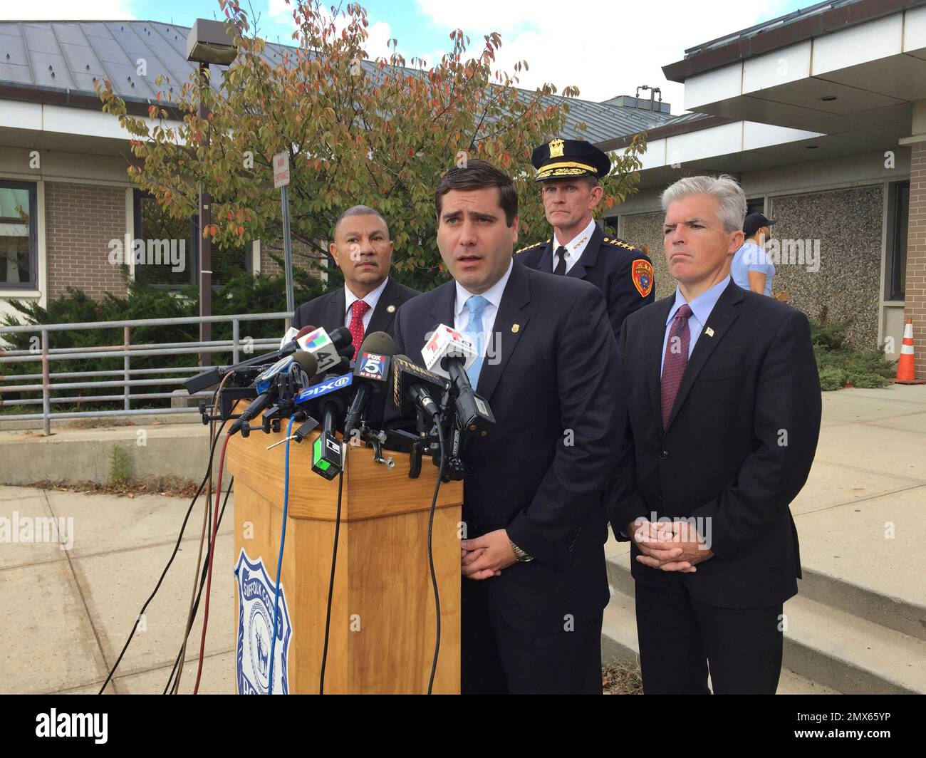 FILE - In this Oct. 24, 2016 file photo, Suffolk County Police ...