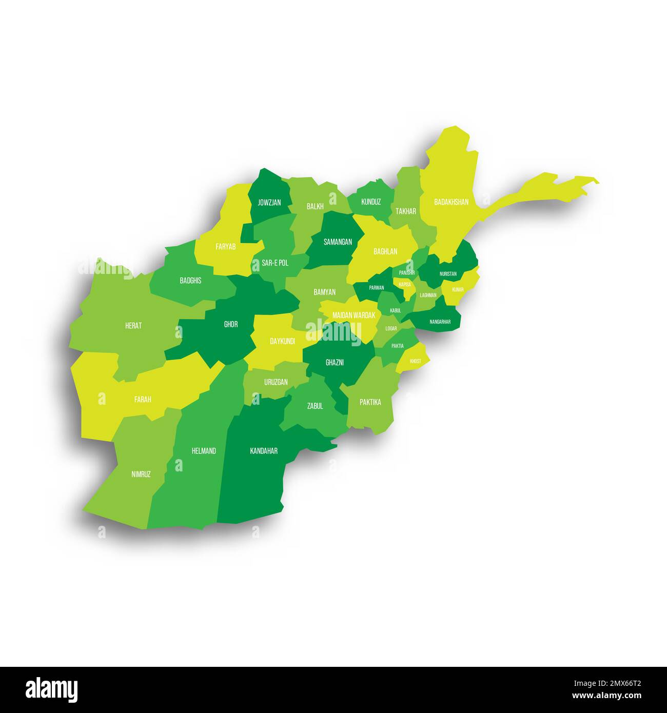 Afghanistan political map of administrative divisions Stock Vector ...