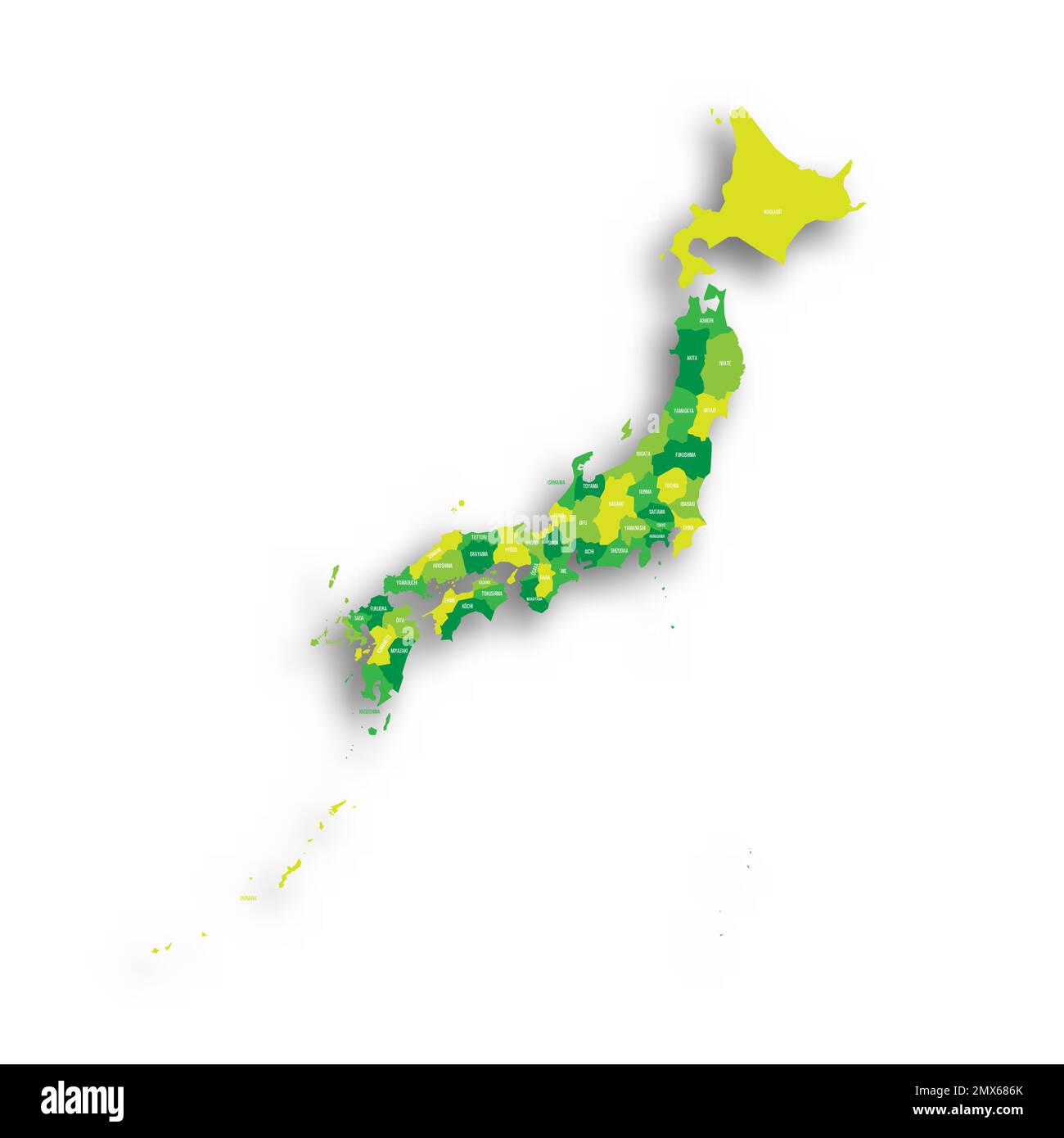Japan political map of administrative divisions Stock Vector Image ...